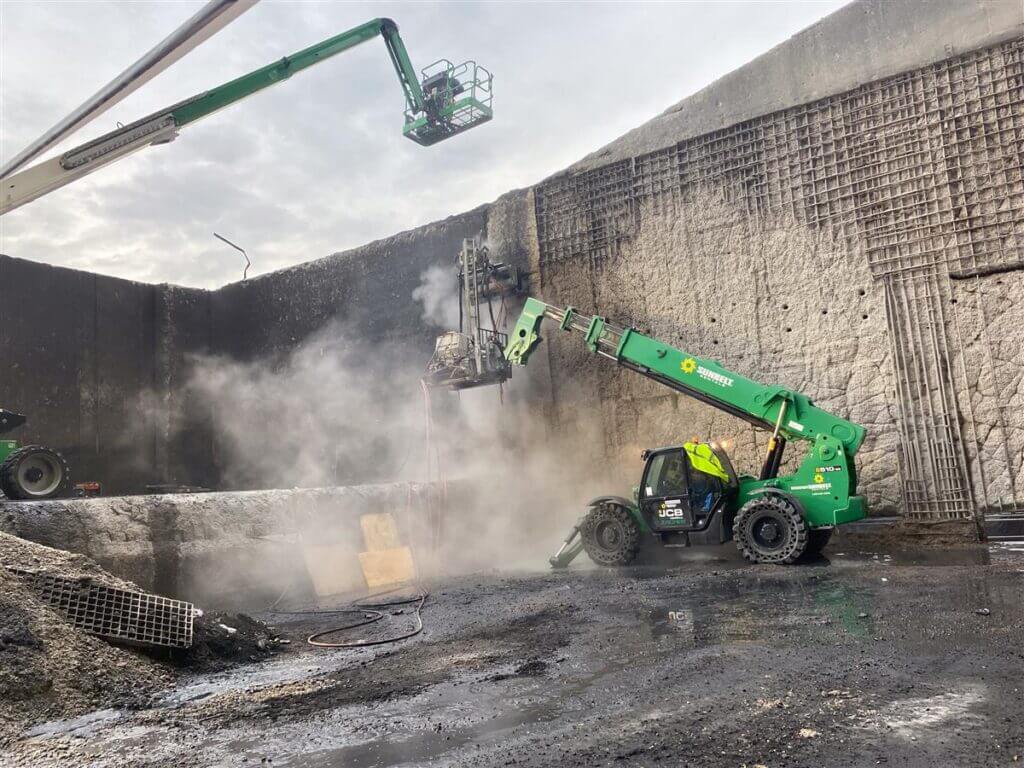 Hydrodemolition of Concrete in Coking Unit | Structural Technologies