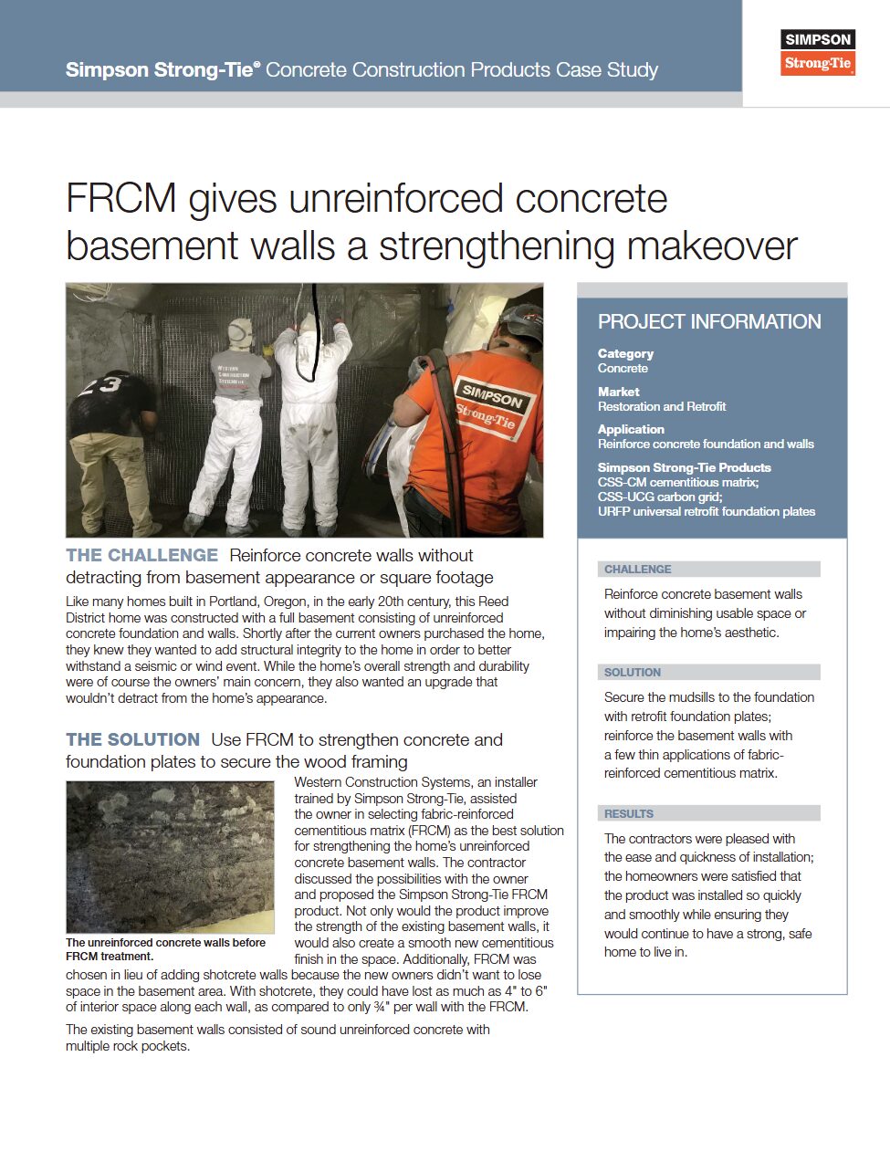 Fabric-Reinforced Cementitious Matrix (FRCM) | Structural Technologies